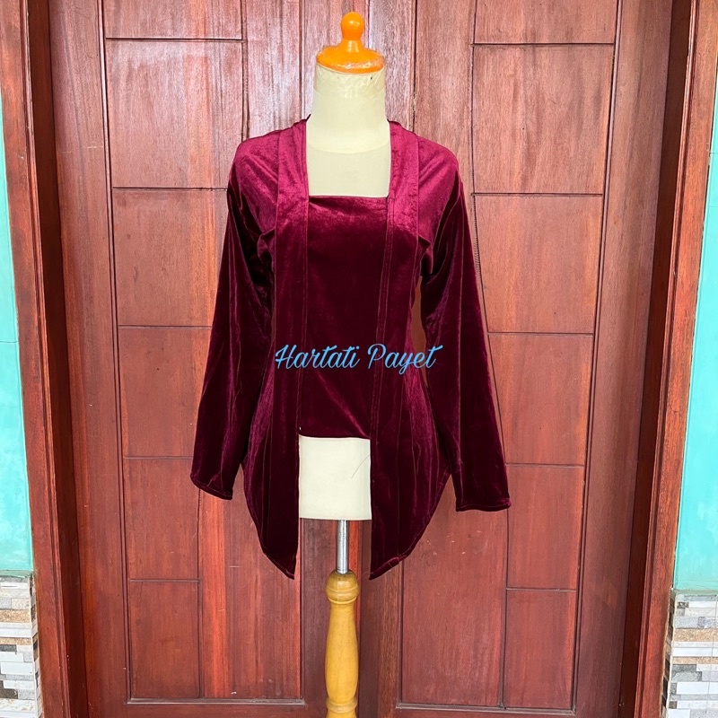 Jual Kebaya Kutu Baru Bludru Polos | Shopee Indonesia