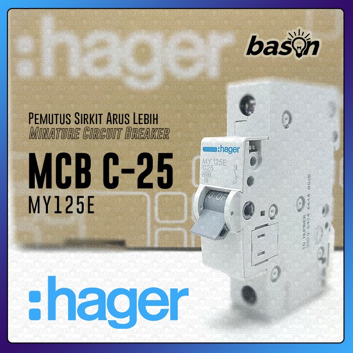 Jual HAGER MCB 1Phase 25A - circuit breaker / pemutus arus listrik C25 1P | Shopee Indonesia