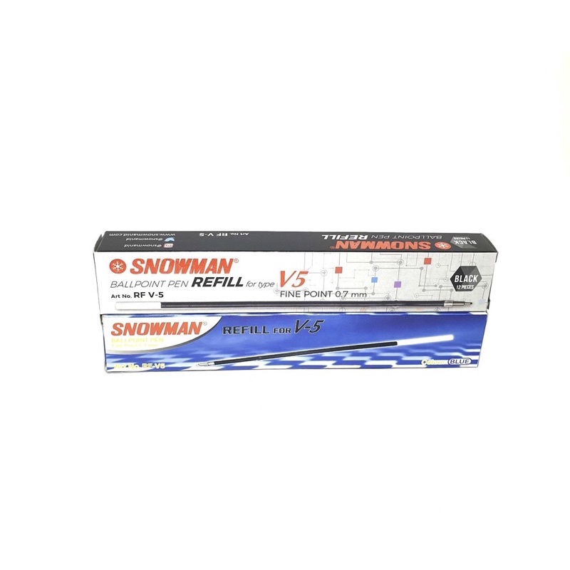Jual (ISI 12)Refill/Isi/Tinta Pulpen/Bolpen/Ballpoint Snowman V5 & V8 ...