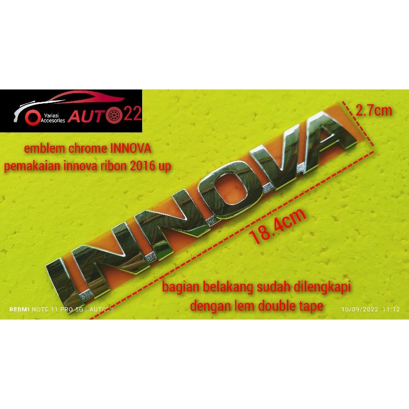 Jual emblem innova tulisan innova logo innova reborn original | Shopee ...