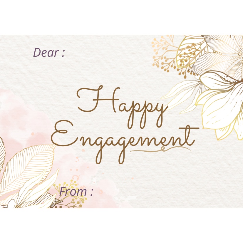 Jual (ISI 10 KARTU) KARTU UCAPAN HAPPY ENGAGEMENT/ GREETING CARDS ...