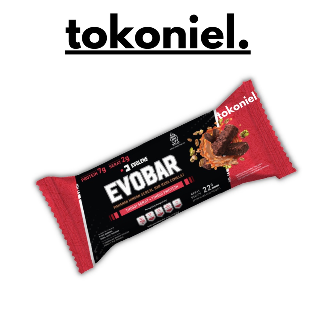 Jual Evolene Evobar Protein Bar 22 Gr 1 Bar Original BPOM Lokal Murah ...