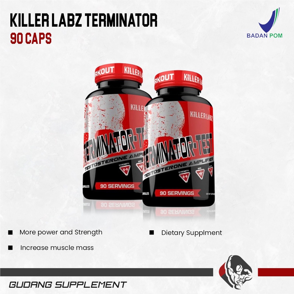 Jual Killer Labz Terminator Test 90 Capsule Testo Booster | Shopee ...