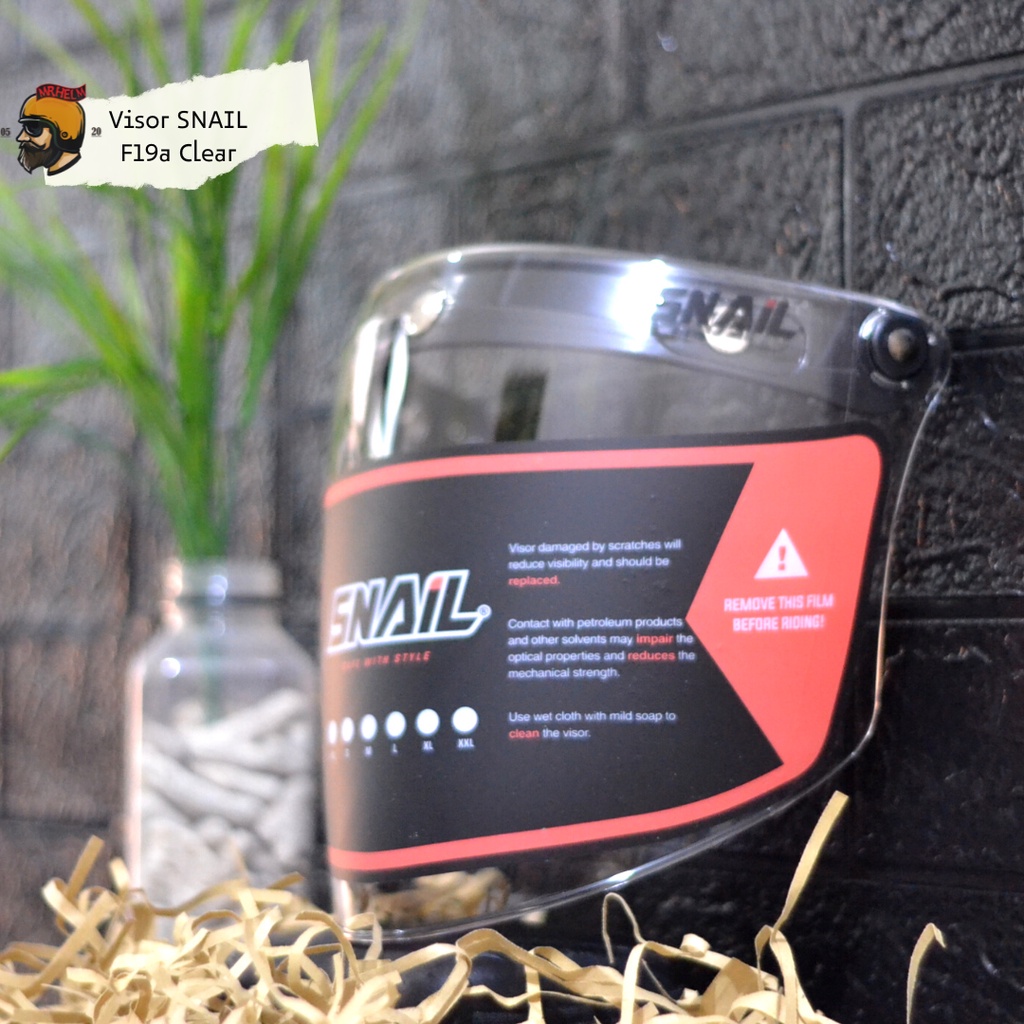 Jual KACA / VISOR BOGO SNAIL FLAT CLEAR PREMIUM QUALITY ( MR HELM ...