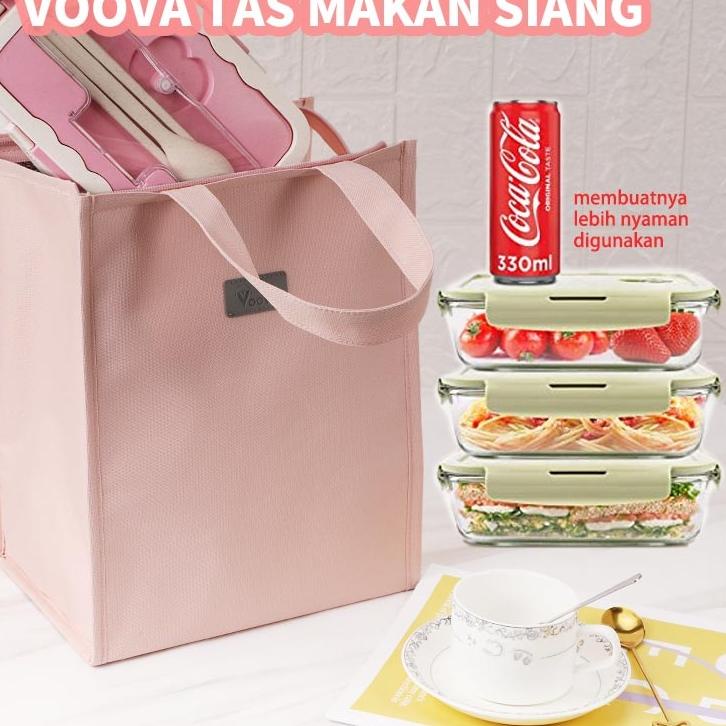 Jual VOOVA Tas Lunch Tote Bag Food Box Foil Lunch Box Tas makan siang ...