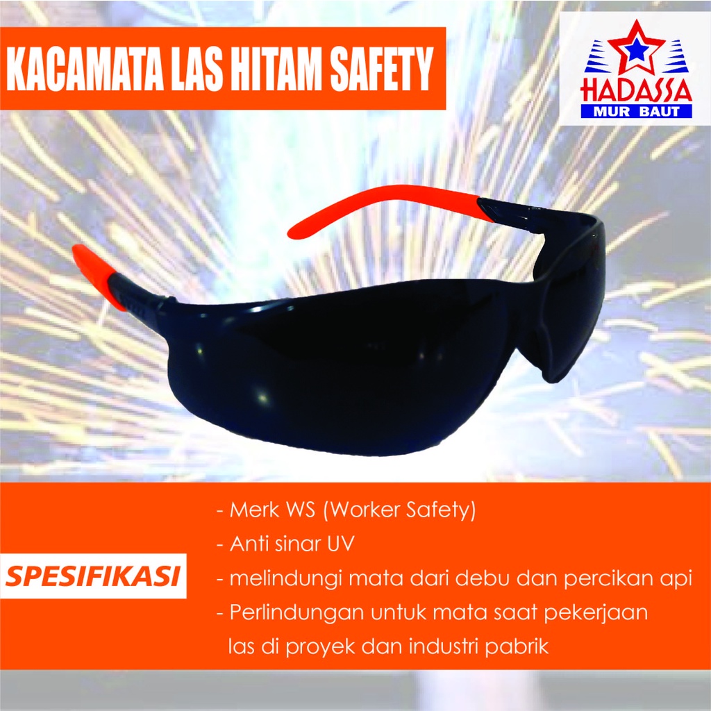 Jual Kacamata Las Hitam Safety | Shopee Indonesia
