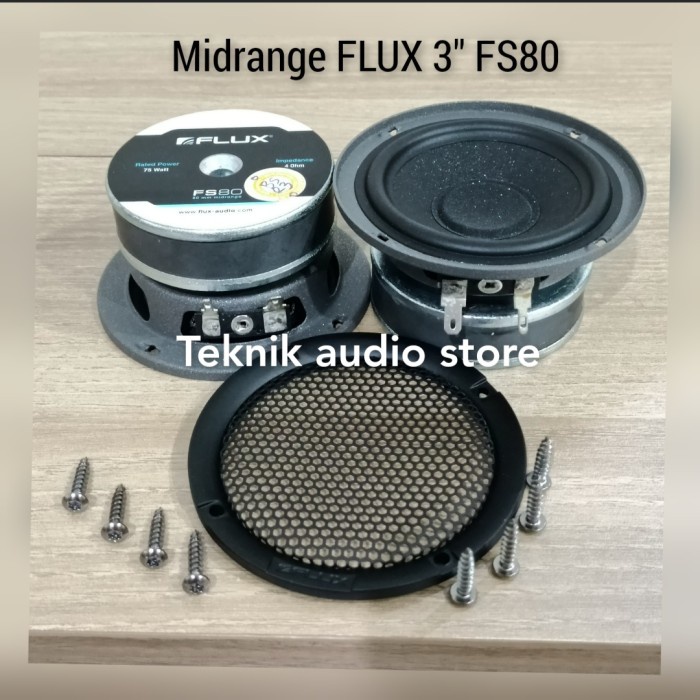 Jual jalaldshop - Speaker Midrange FLUX 3inch FS80 plus Grill dan Baut Bintang | Shopee Indonesia
