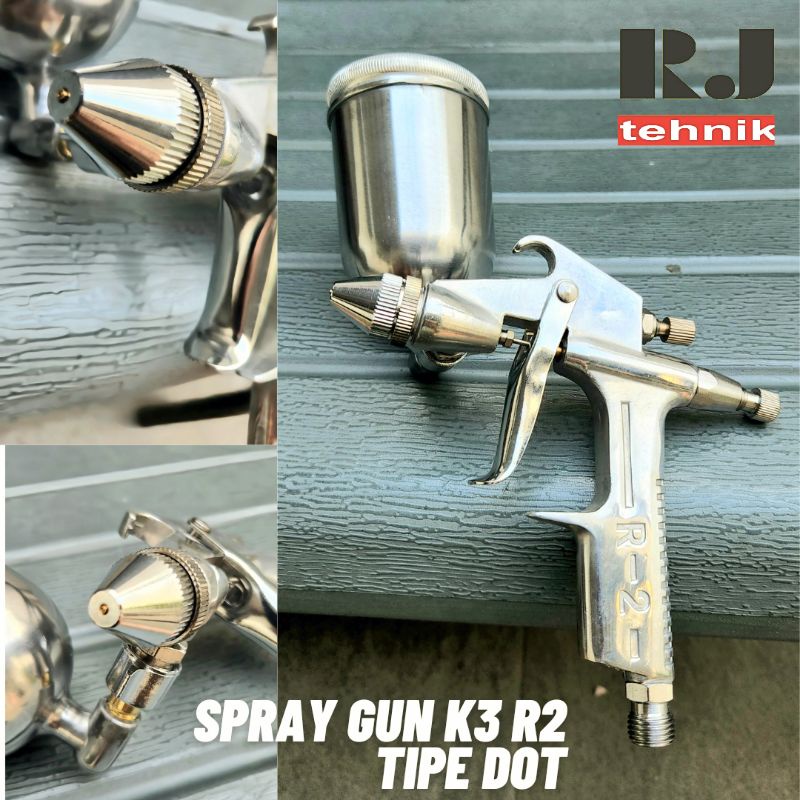 Jual Spray Gun Tabung Atas K3 R2 Alat Semprot Cat Runcing Model Tipe ...