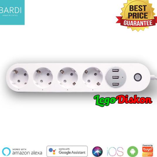 Jual BARDI Smart Extention Power Strips Smart Stop Kontak WIFI HP Control ready shipping ...