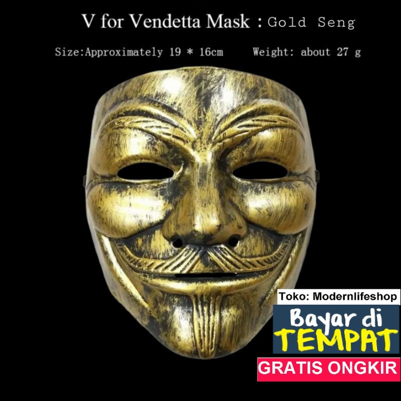 Jual Bisa COD dan FREE Ongkir TOPENG ANONYMOUS HACKER VENDETTA MASK ...