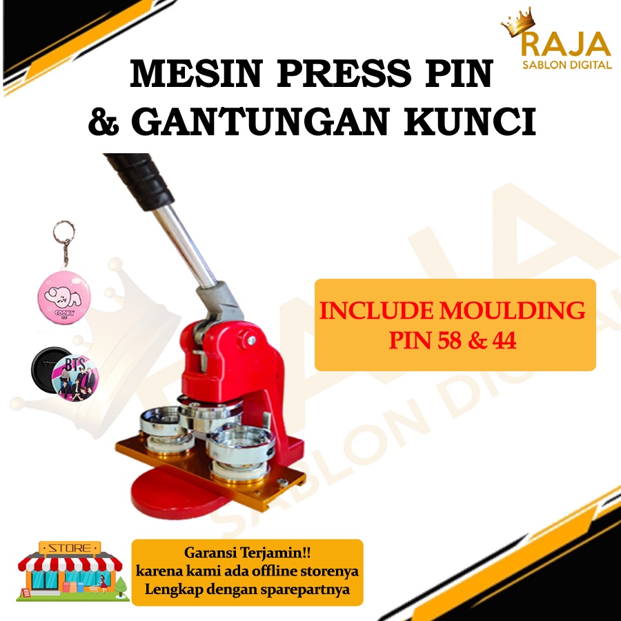 Jual Mesin Press Pin & Gantungan kunci - 2 Moulding ( 44& 58 ) | Shopee ...