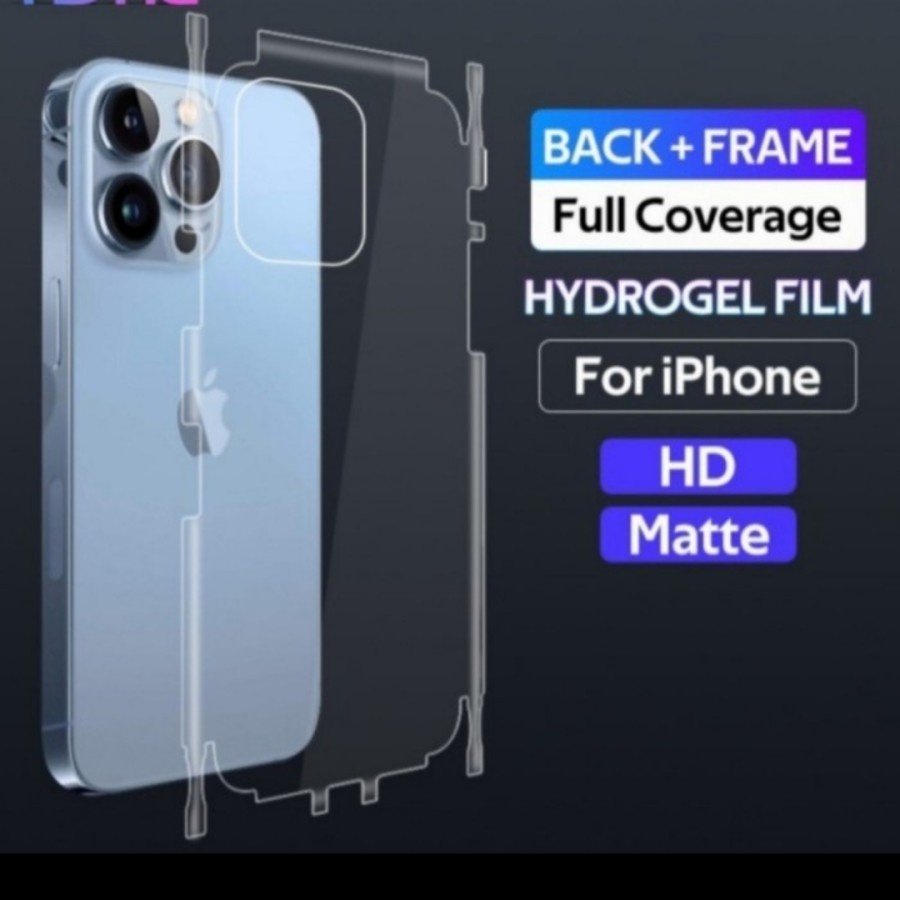 Jual IPHONE 16 15 14 13 12 11 PRO MAX PLUS MINI X XR XS MAX Hydrogel BELAKANG Back Bazel Jelly ...