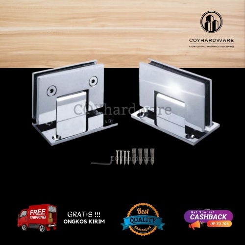 Jual ENGSEL PINTU KACA KAMAR MANDI SHOWER HINGE GLASS TO WALL STAINLESS ...