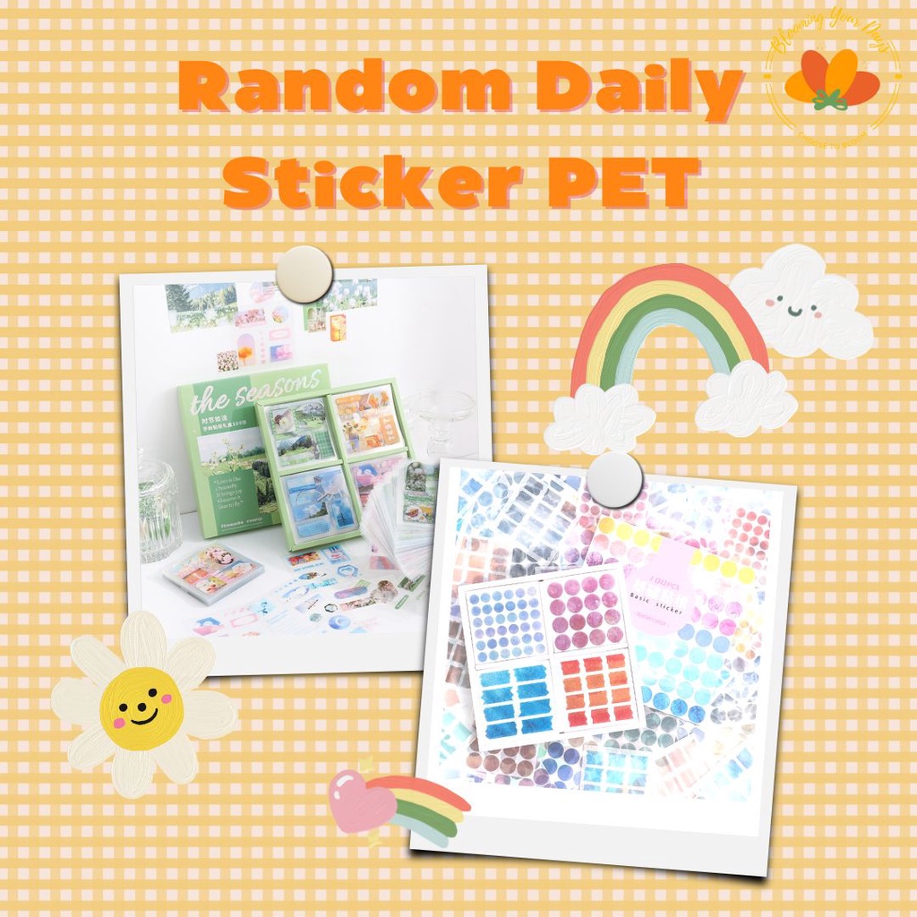 Jual Random Sticker dots round aesthetic daily cute pastel stiker bulat ...