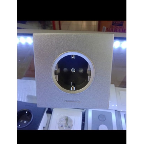 Jual stop kontak listrik panasonic inbow putih hitam silver black white ...