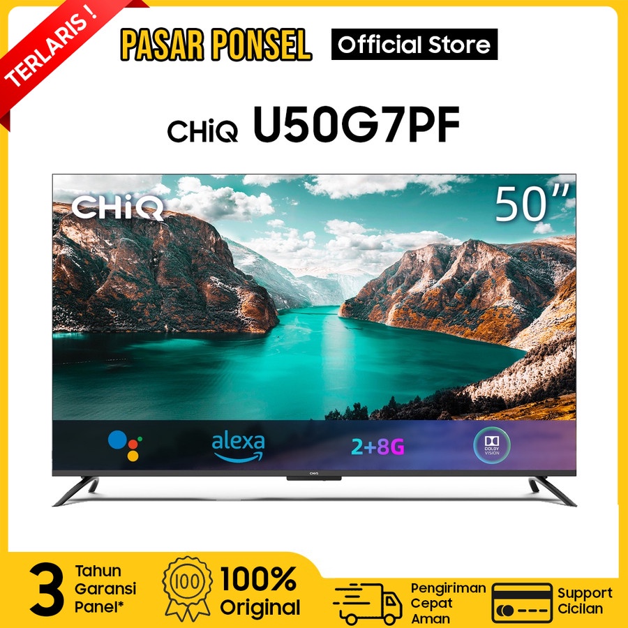 Jual CHANGHONG CHIQ U50G7PF Led Tv 50 inch Smart Android Digital 4K UHD TV | Shopee Indonesia
