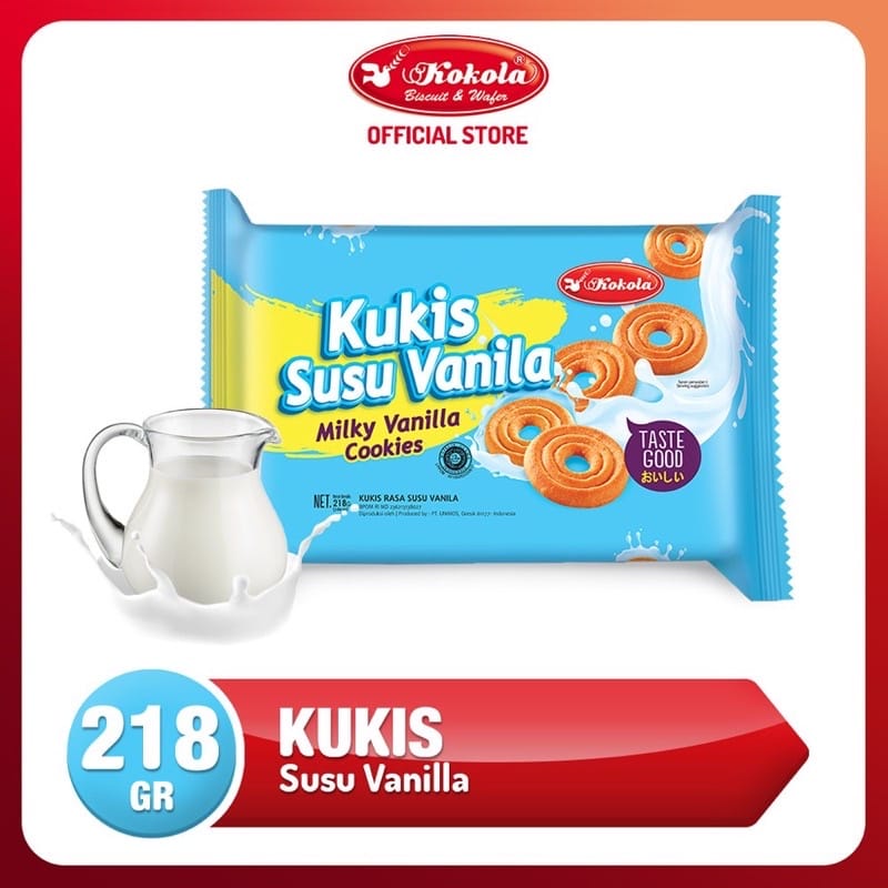 Jual Kokola Biskuit Kukis vanila, butter, mocacino, kelapa 218gr ...