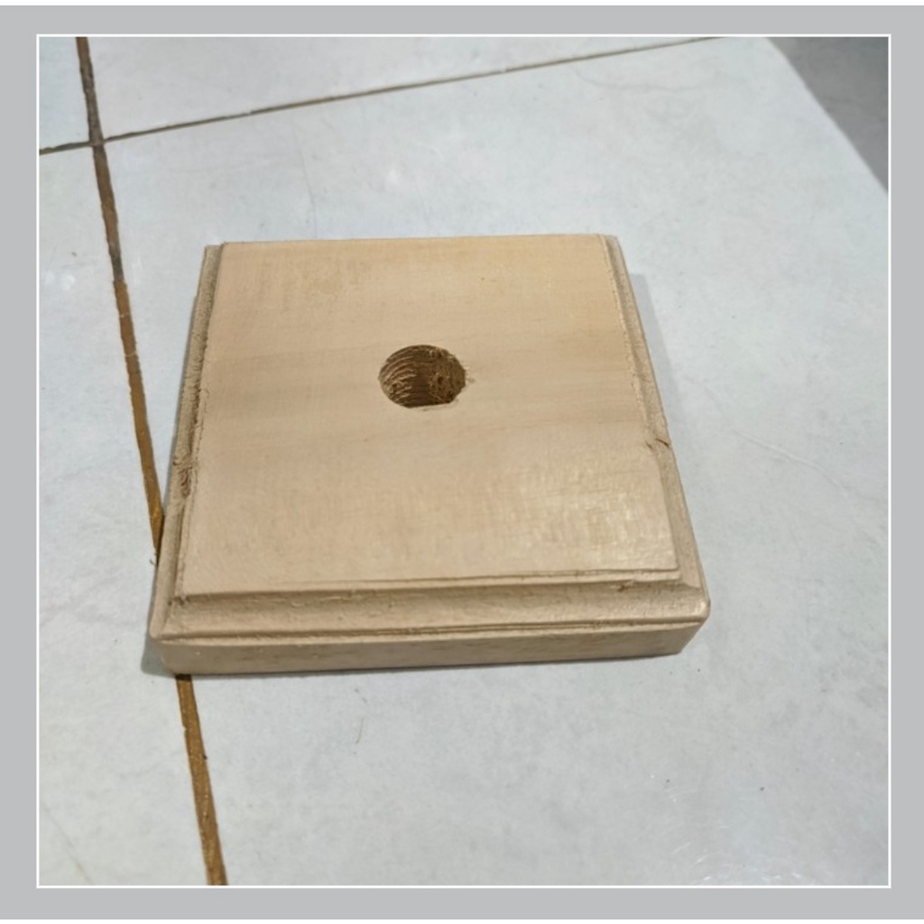 Jual Kayu Roset Kotak Tatakan Fiting lampu dan Saklar/stop kontak OB ...