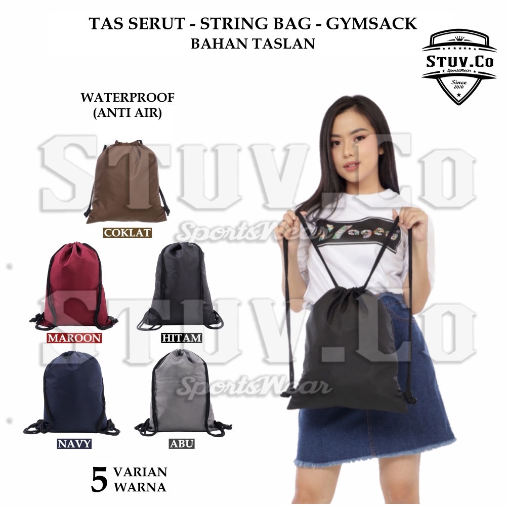Jual TAS SERUT POLOS WATERPROOF ANTI AIR PRIA WANITA SEHARI HARI | Shopee Indonesia