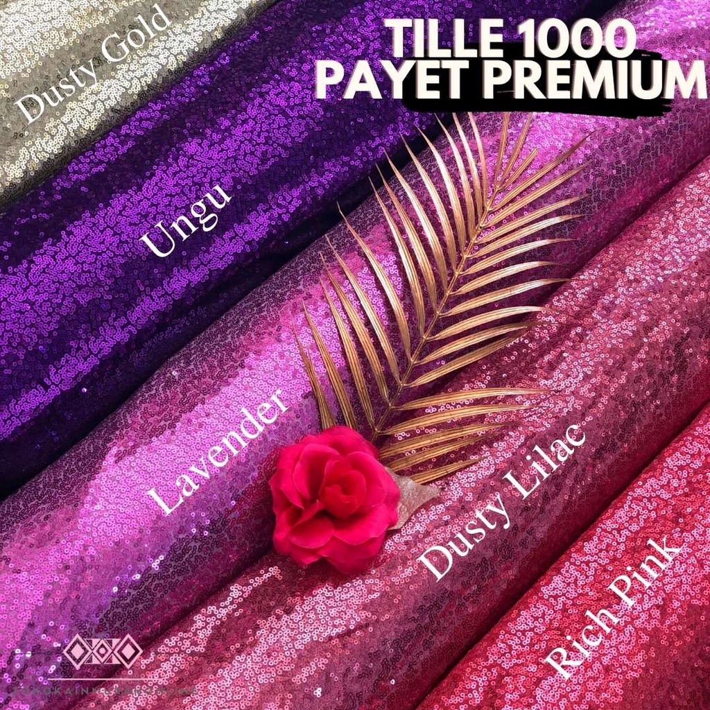 Jual Kain Full Sequin Seribu Payet (1000 Payette) LEMBUT JAUTH PREMIUM ...