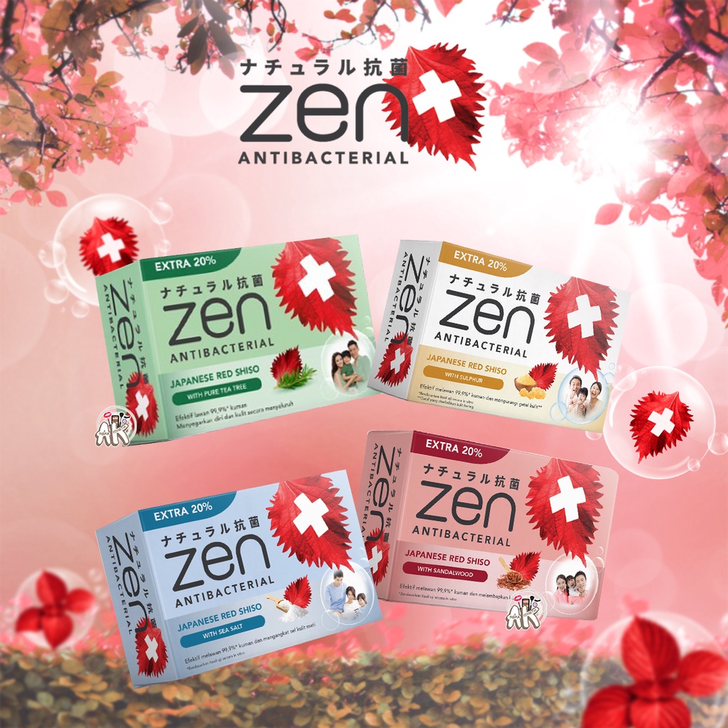 Jual ZEN ANTIBACTERIAL SOAP / SABUN BATANG ZEN SERIES 70GR | Shopee ...