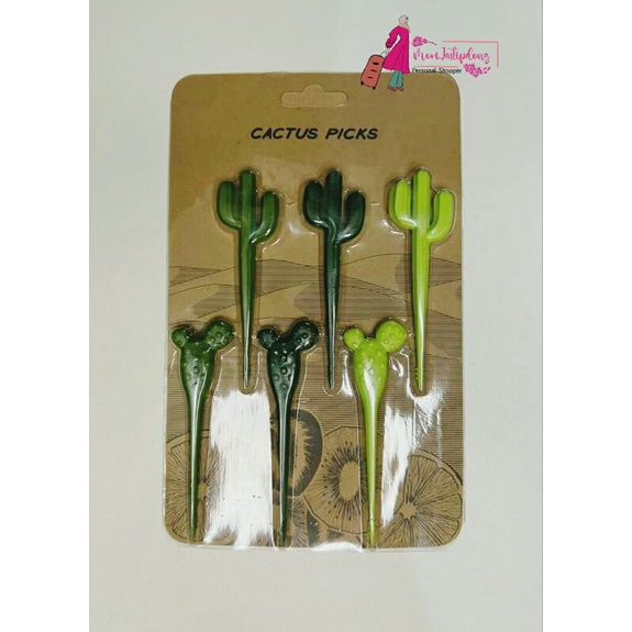 Jual Tusukan Buah Tusukan Bento Food Picks Cactus | Shopee Indonesia