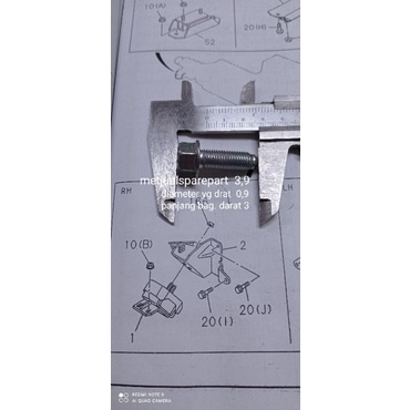 Jual baut engine mounting baut monting mesin depan isuzu dmax | Shopee ...