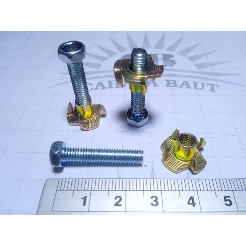 Jual Baut M5 x 25 Galvanis Mur cakar / Baut Speaker kunci 8 Panjang 2,5 cm | Shopee Indonesia
