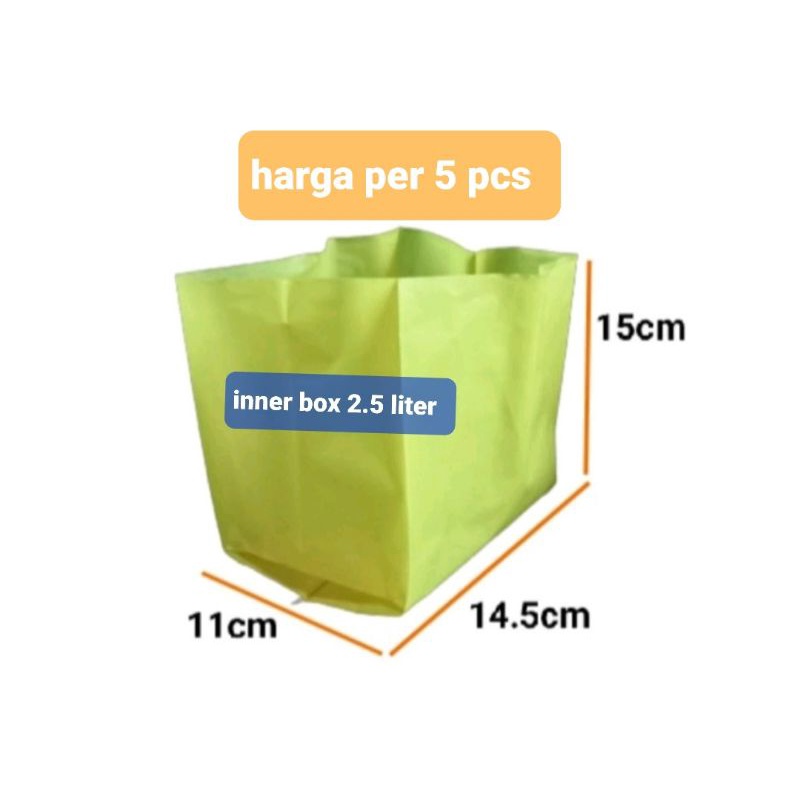 Jual Inner plastik untuk safety box medis 2.5 liter warna kuning ...