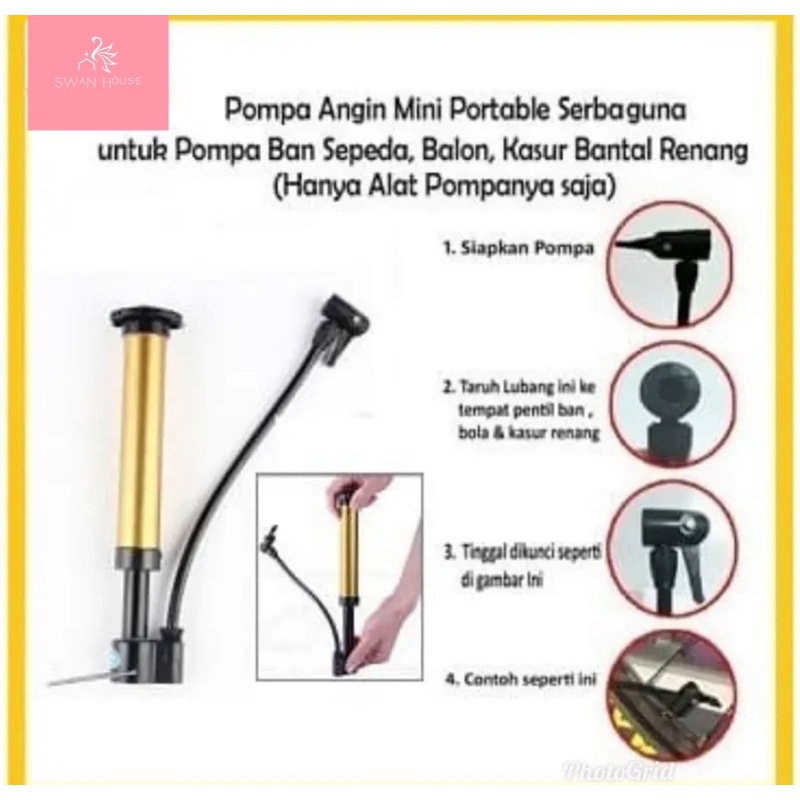 Jual Pompa Sepeda dan Motor Portable serbaguna / pompa angin ban ...