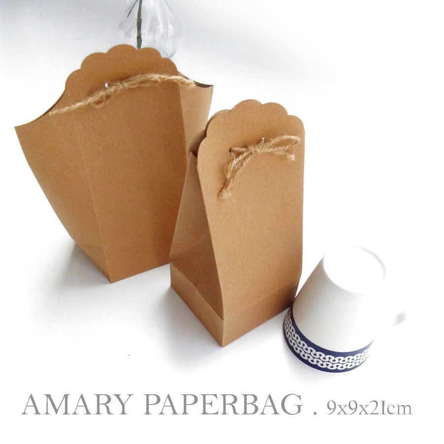 Jual 10 pcs Paperbag Kraft Liner 200 gram Paper Bag Cokelat Polos ...