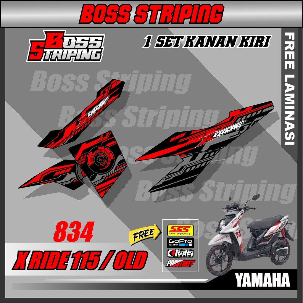 Jual Sticker Stiker Variasi Motor XRIDE 115 / Striping Yamaha X Ride ...