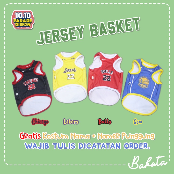 Jual [𝗕𝗜𝗦𝗔 𝗖𝗢𝗦𝗧𝗨𝗠 𝗡𝗔𝗠𝗔] Baju basket untuk Kucing dan anjing Bisa Pilih ...