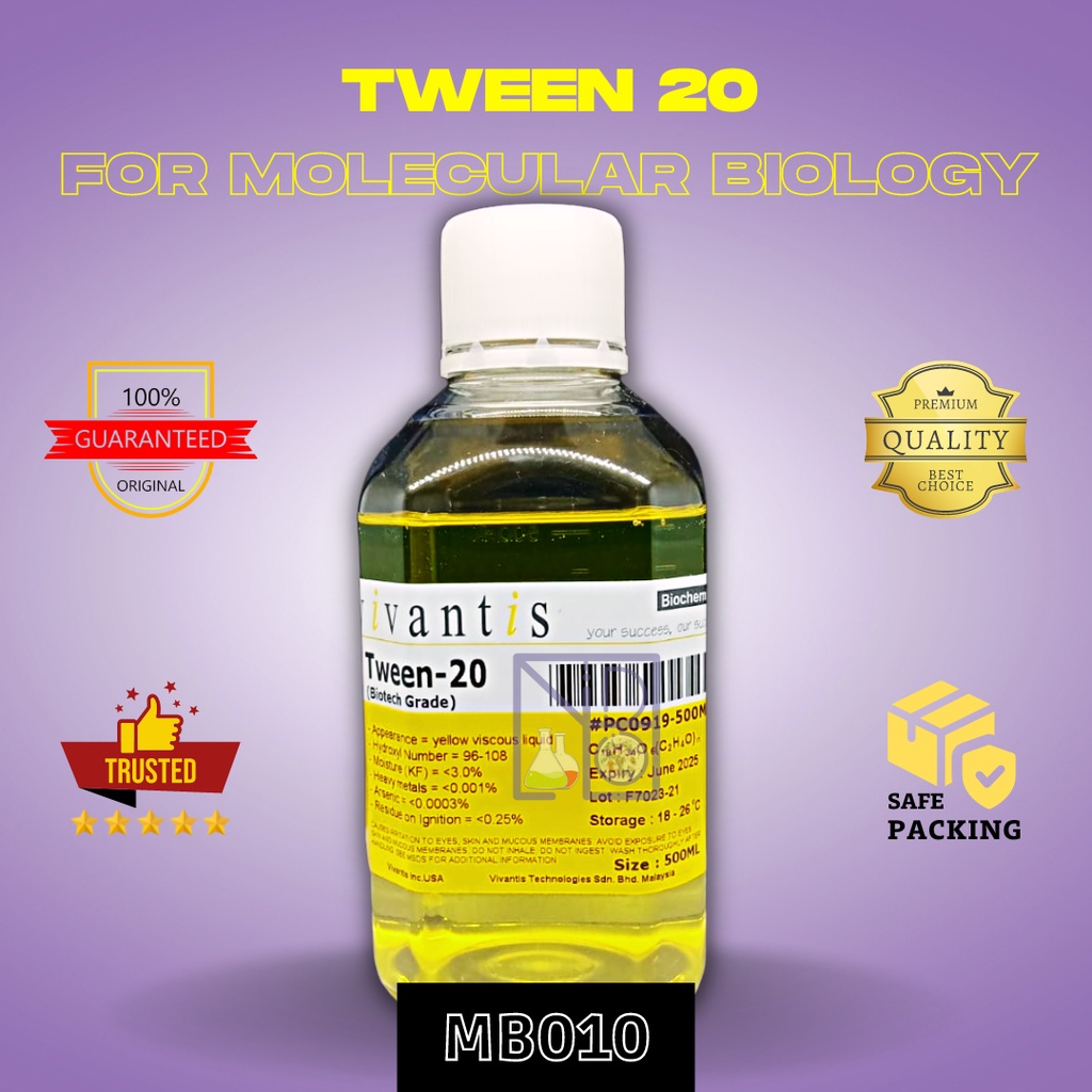 Jual Tween 20 (MB Grade) 500 ml, Vivantis, PC0919 | Shopee Indonesia