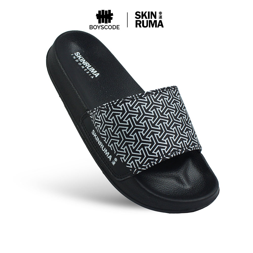 Jual BOYSCODE Sendal Selop Distro Pria Wanita Skinruma Motif Triangle ...