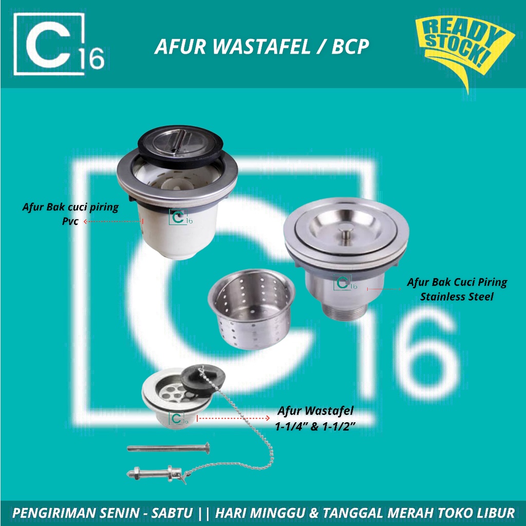 Jual Afur Keranjang PVC Stainless Saringan Bak Cuci Piring Wastafel ...