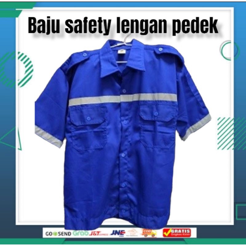 Jual BAJU SAFETY LENGAN PENDEK/BAJU safety proyek/baju proyek lengan ...