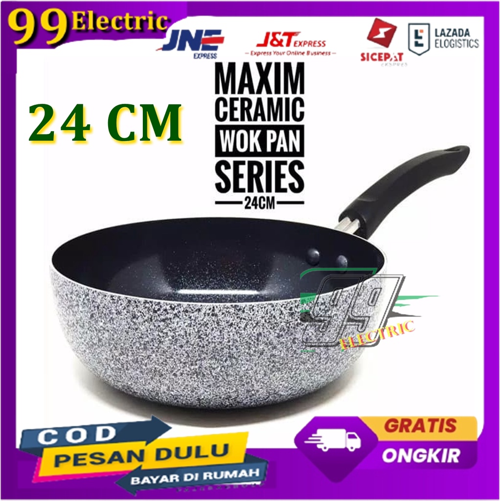 Jual Maxim Neostone Deep Wok 24 cm | Shopee Indonesia