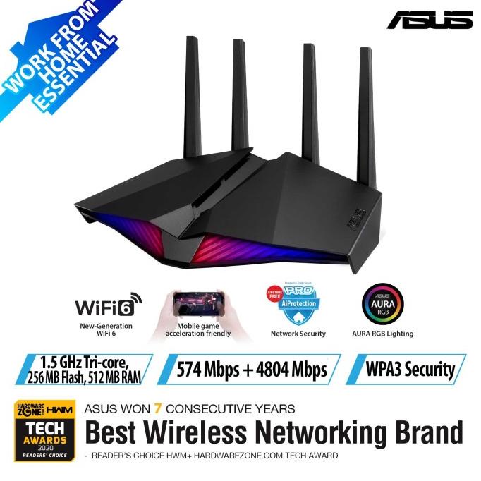 Jual ASUS RT-AX82U AX5400 Dual Band WiFi 6 Gaming Router with AiMesh | Shopee Indonesia