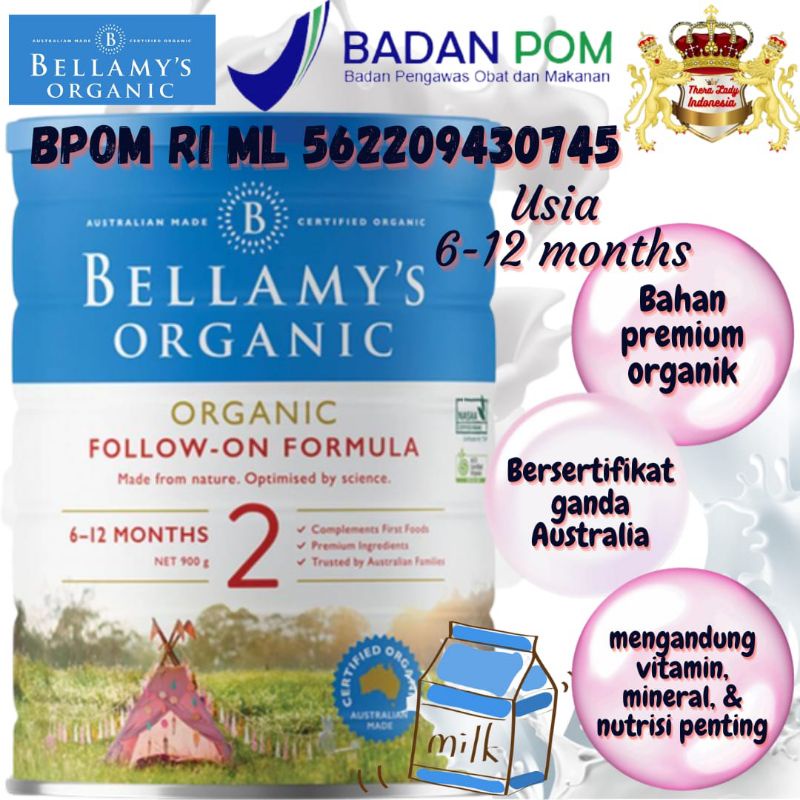 Jual BELLAMYS Bellamy Follow-on Formula Step 2 Susu Formula 6-12 Months ...