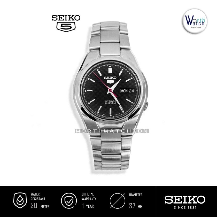 Jual Jam Tangan Pria Otomatis Seiko 5 Men Automatic Black Stainless ...