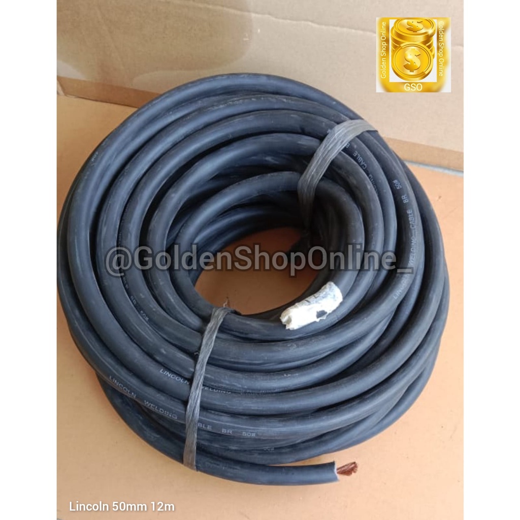 Jual Kabel Las Lincoln Hitam 50mm Panjang 12meter | Shopee Indonesia