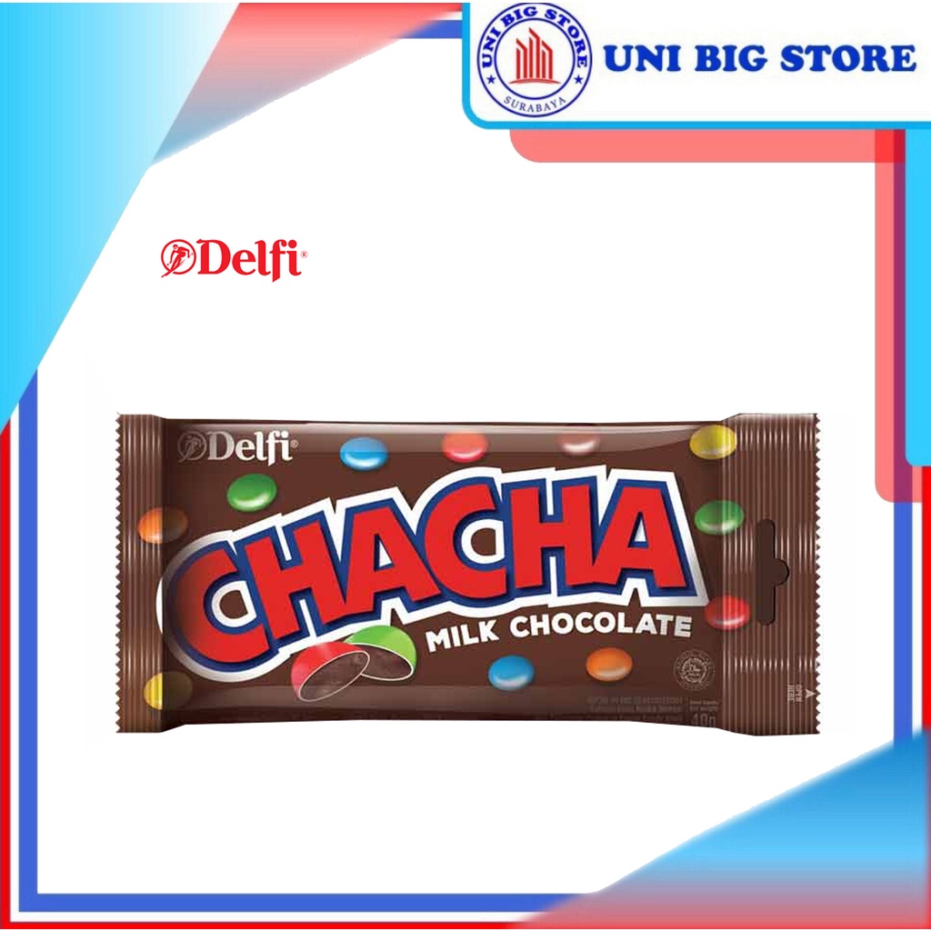 Jual Delfi Cha Cha Milk Chocolate 40 gr Cokelat Susu Aneka Warna Coklat ...