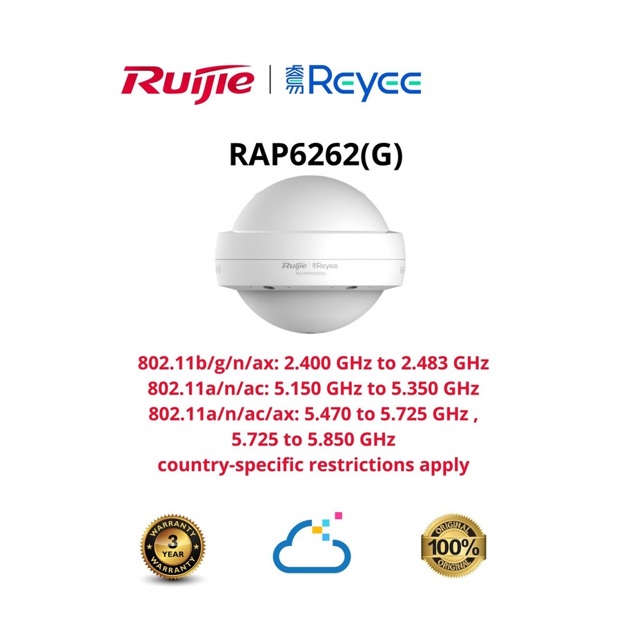 Jual Ruijie RAP6262G RG-RAP6262(G) Wi-Fi 6 Outdoor Access Point Rap6262 ...