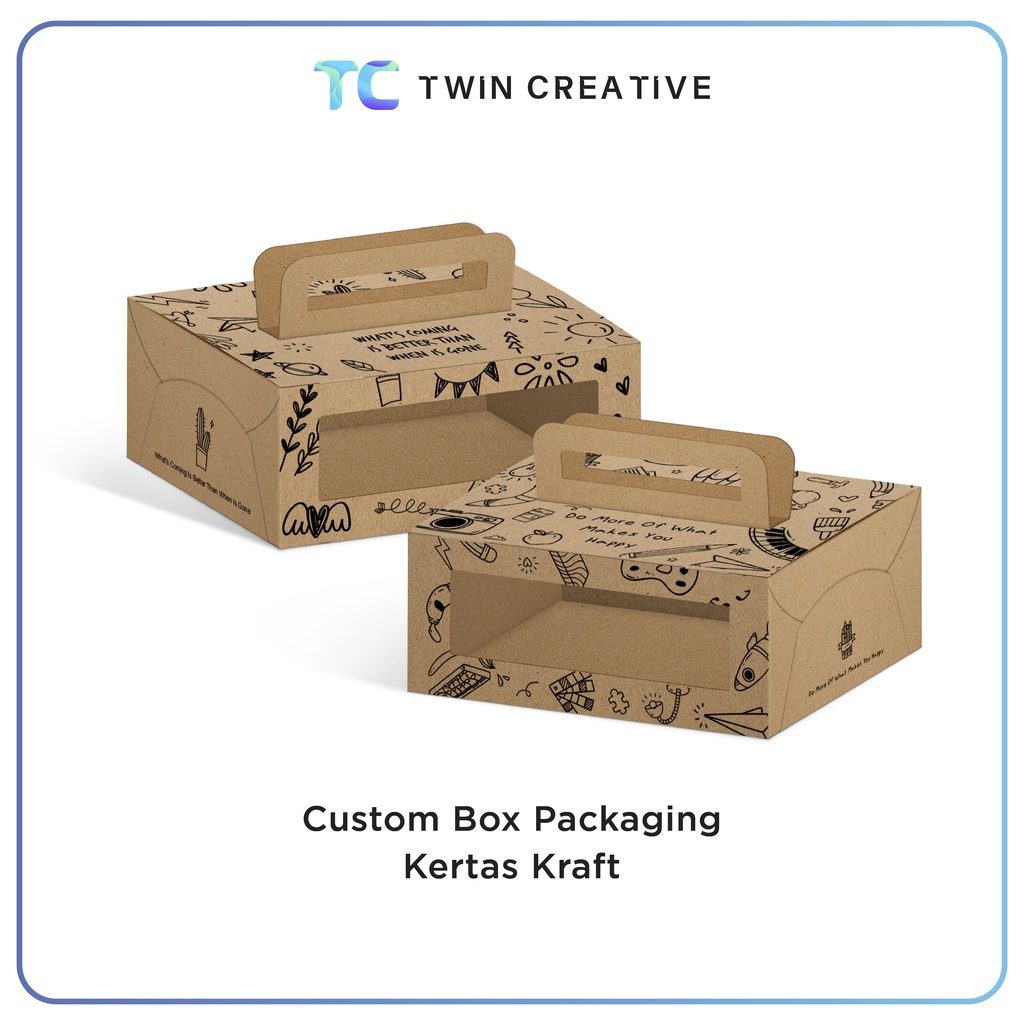 Jual Custom Box Packaging Kertas Kraft Kotak Kue Coklat Kardus Souvenir ...