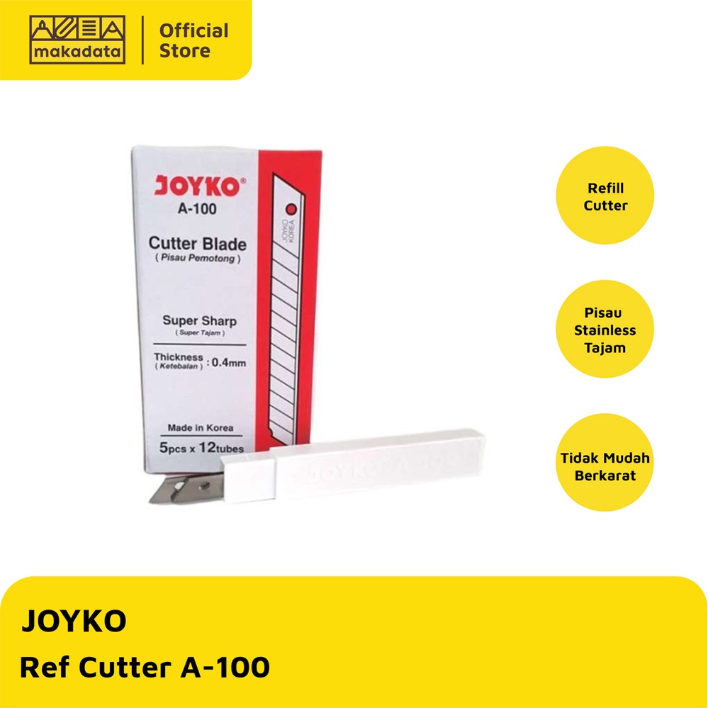 Jual REFILL / ISI CUTTER JOYKO A-100 (12PCS) MURAH | Shopee Indonesia