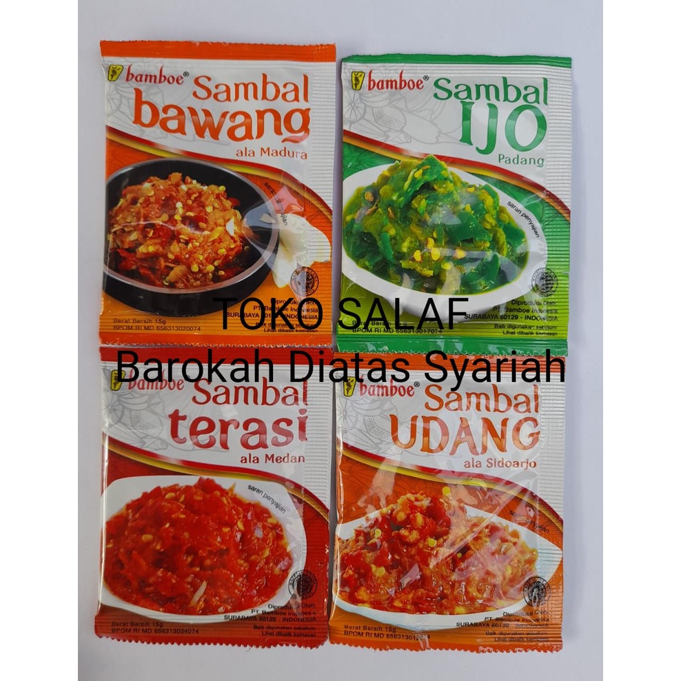 Jual Bamboe SAMBAL Khas Nusantara Aneka Variant Per Sachet | Shopee ...