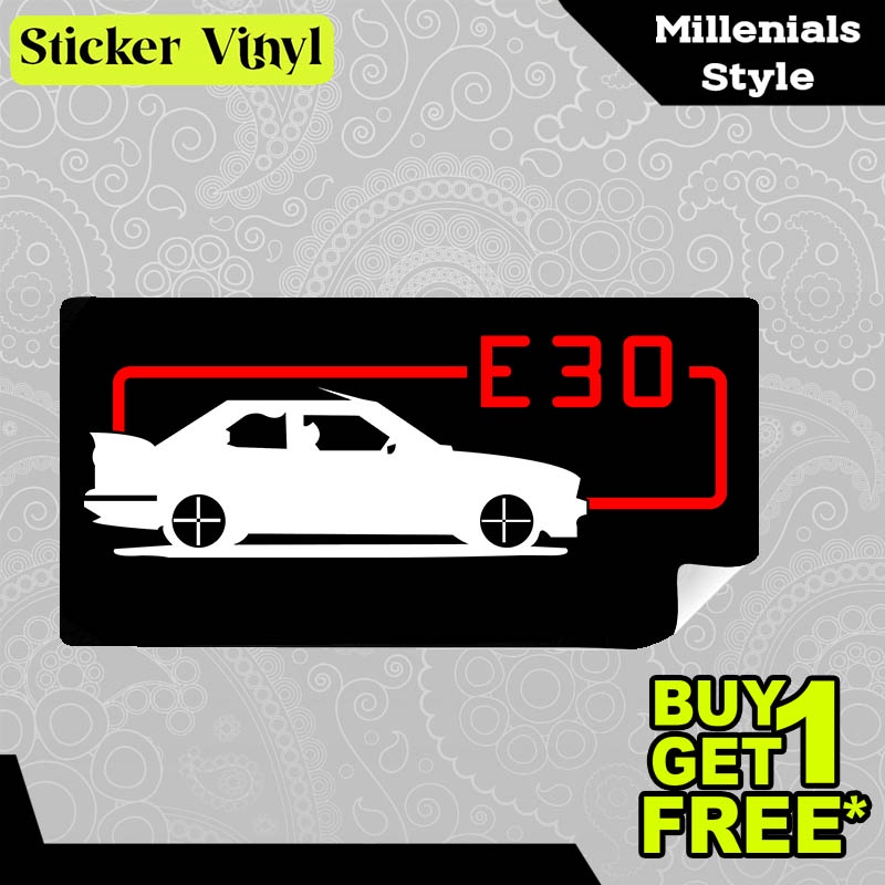 Jual Stiker Sticker BMW E30 Mobil Mewah Antik dan Klasik Desain Keren ...