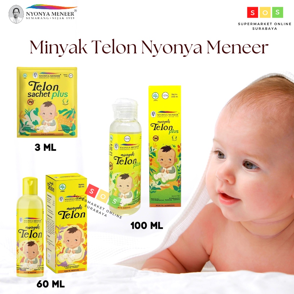 Jual Minyak Telon Bayi Wangi Nyonya Meneer Anti Nyamuk 3 , 60 & 100 ML ...