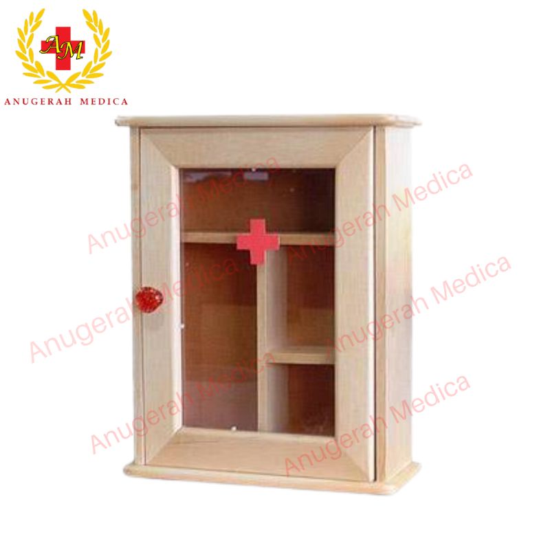 Jual Kotak P3K Kayu Lemari Obat First Aid Kit PPPK Dinding | Shopee ...
